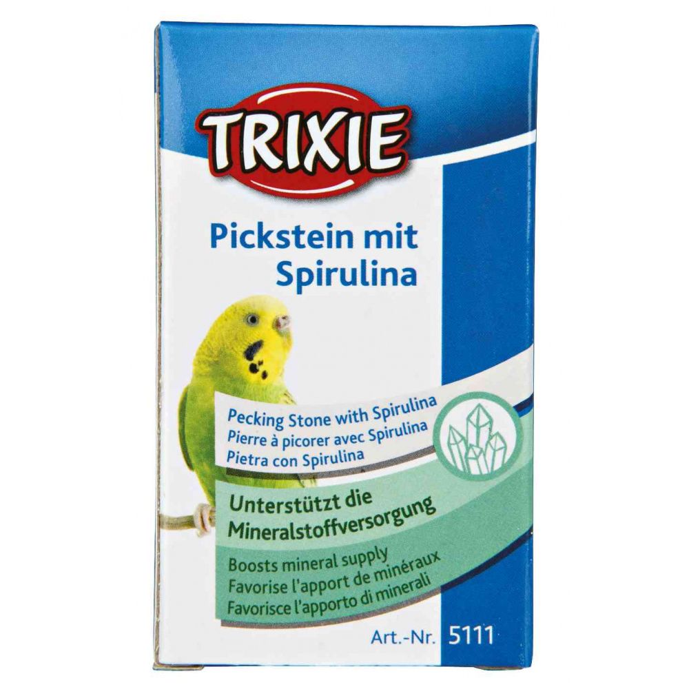 Птицам :: TRIXIE Pesking stone with spirulina Минеральный мел для птиц ...